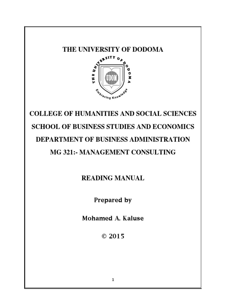 Management Consulting - Reading Manual PDF | PDF | Consultant | Project ...