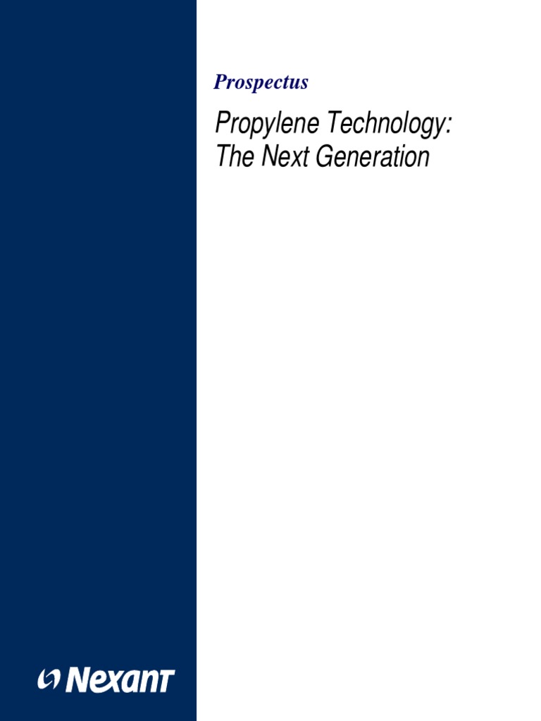 Propylene Technology: The Next Generation: Prospectus | PDF | Cracking ...