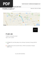 UBER Bill Format No Tolltax | PDF | Invoice | Transport