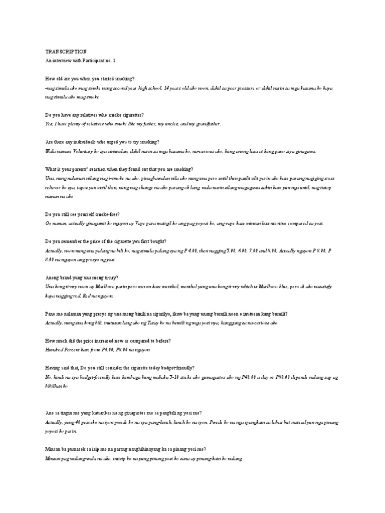 Transcription P1 | PDF