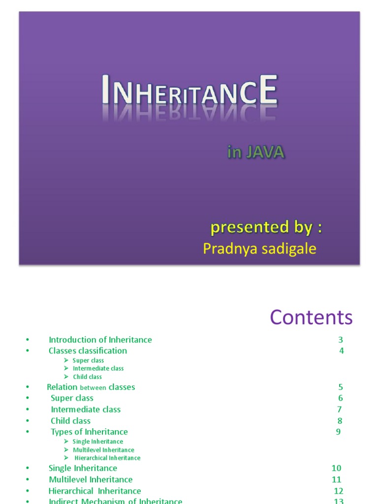 Inheritanceppt Pdf Pdf Inheritance Object Oriented Programming Class Computer Programming