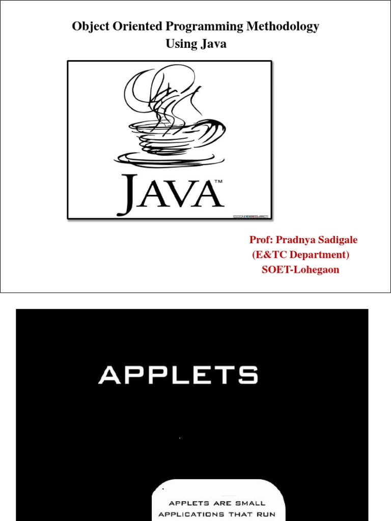 Applet-HTML Programming2018 | Download Free PDF | Java Virtual Machine | Java (Programming Language)