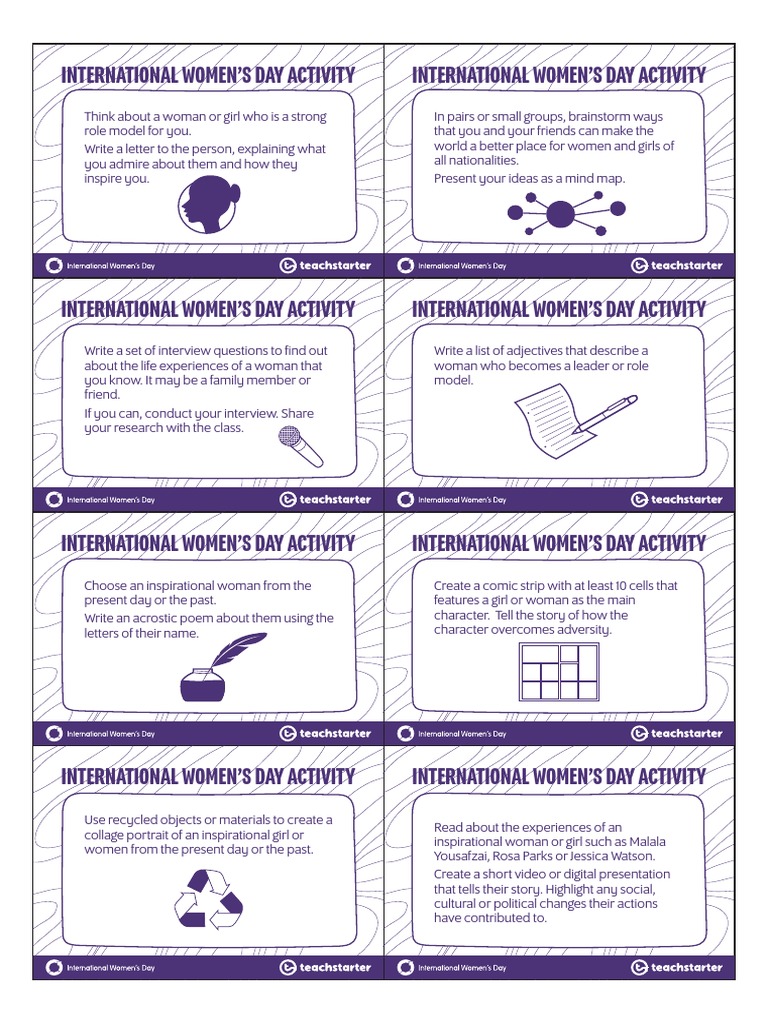 International Women’s Day Activities Guide | PDF