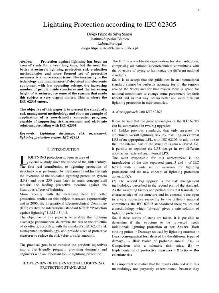 Lightning Protection According To IEC 62305 | PDF | Lightning | Risk
