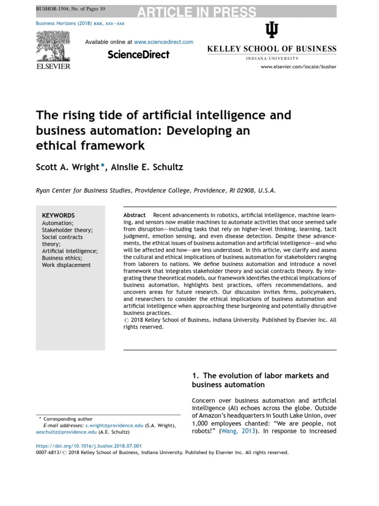 Ethical Framework for AI Automation | PDF | Automation | Artificial ...