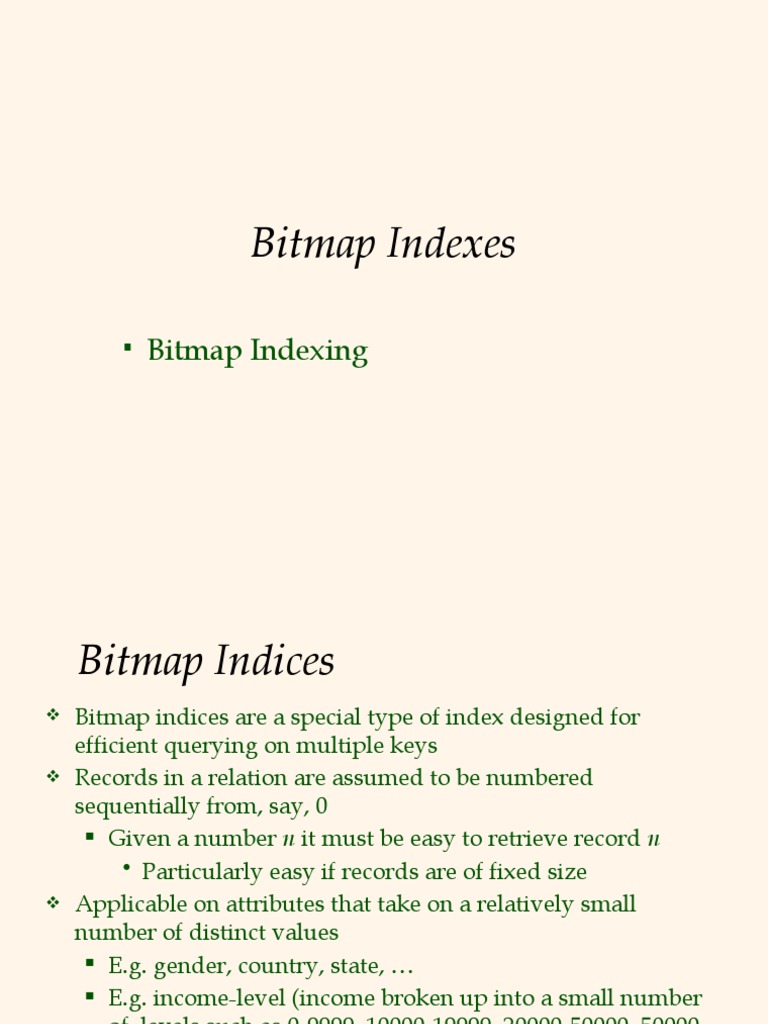 Bitmap Index | PDF | Database Index | Areas Of Computer Science