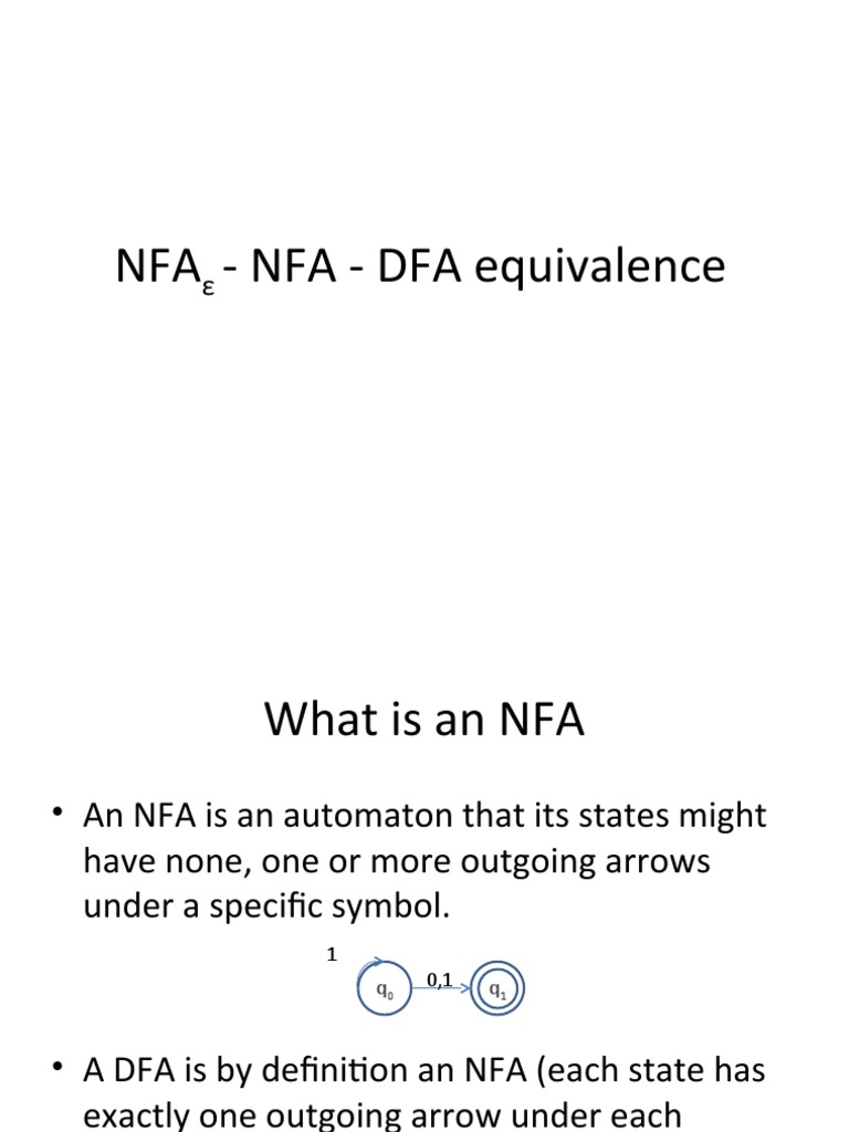 NFA - NFA - DFA Equivalence | Download Free PDF | Applied Mathematics | Algorithms