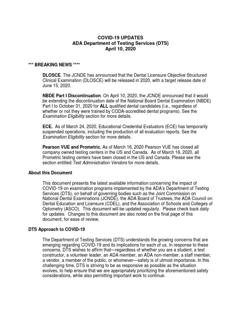 DTS JCNDE COVID19 Update | PDF | Web Conferencing | Test (Assessment)