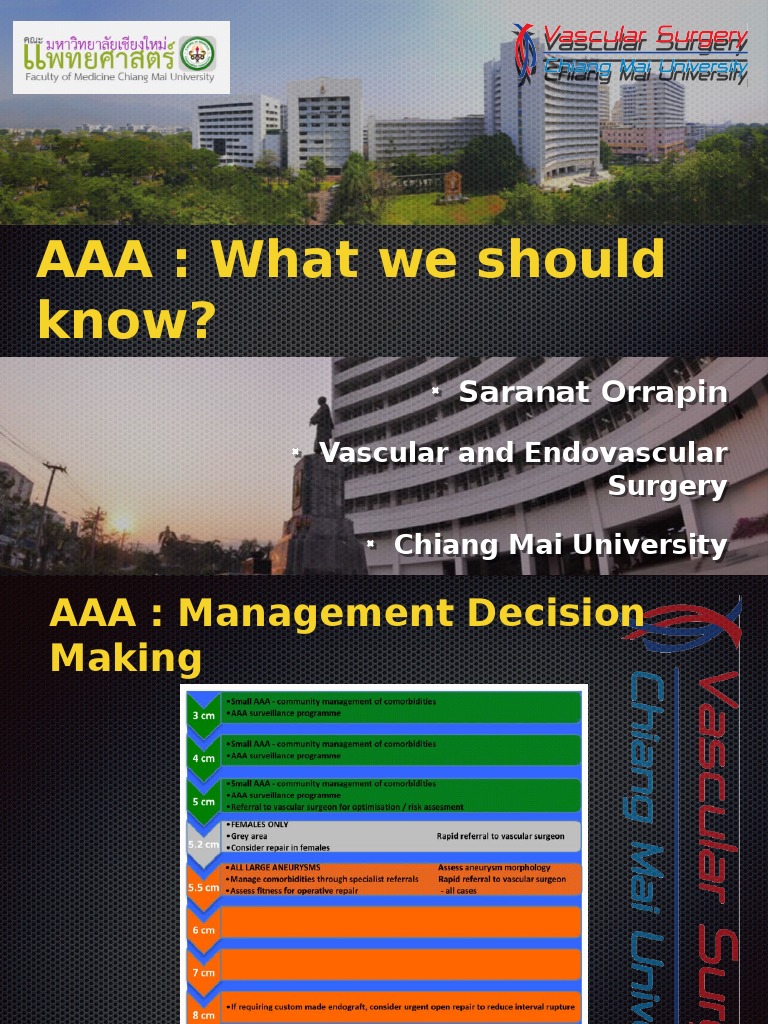AAA: What We Should Know?: Vascular and Endovascular Surgery Chiang Mai ...