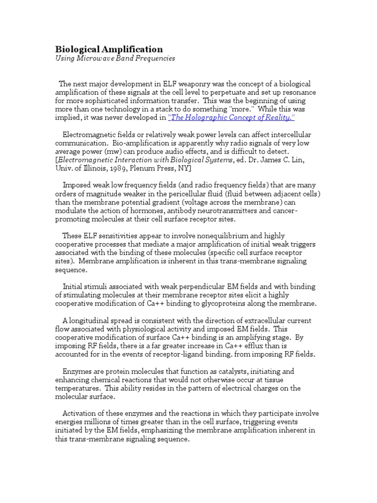 Biological Amplification | PDF | Stimulus (Physiology) | Cell Membrane