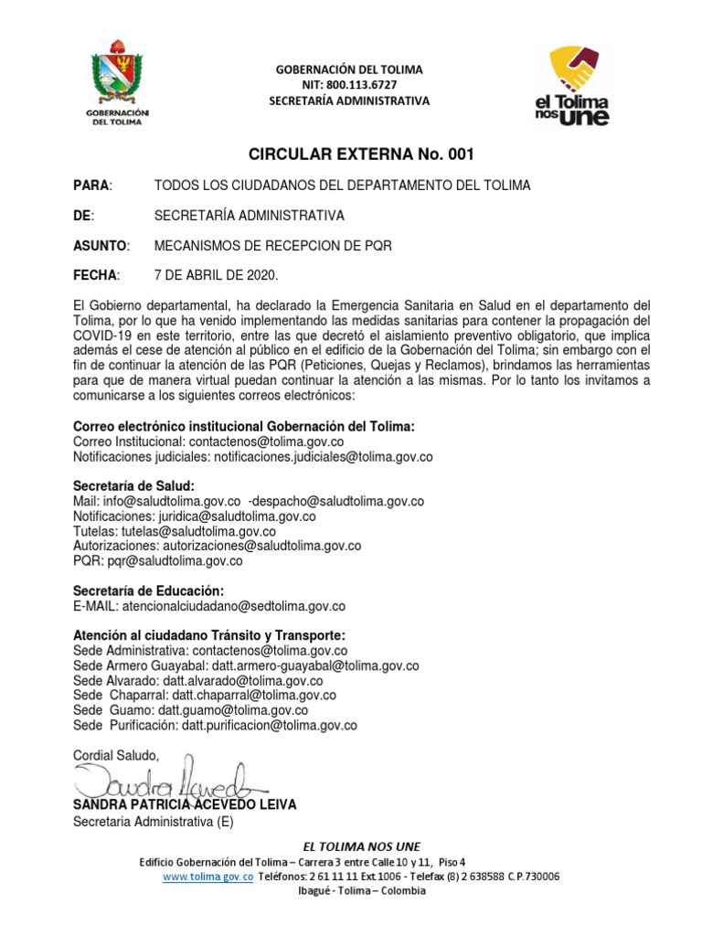 Circular Externa 001 | PDF