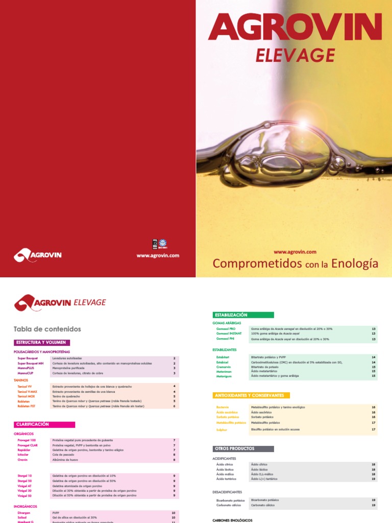 Catalogo Agrovin | PDF | Vino | Bebidas Fermentadas