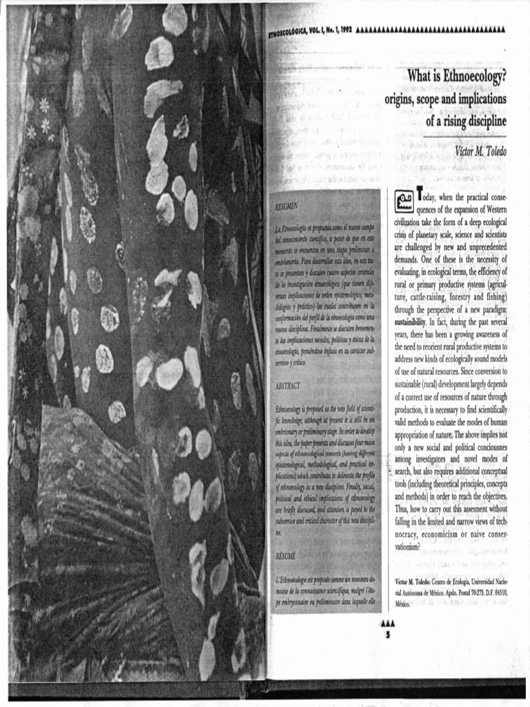 What Is Ethnoecology-V.M.Toledo | PDF