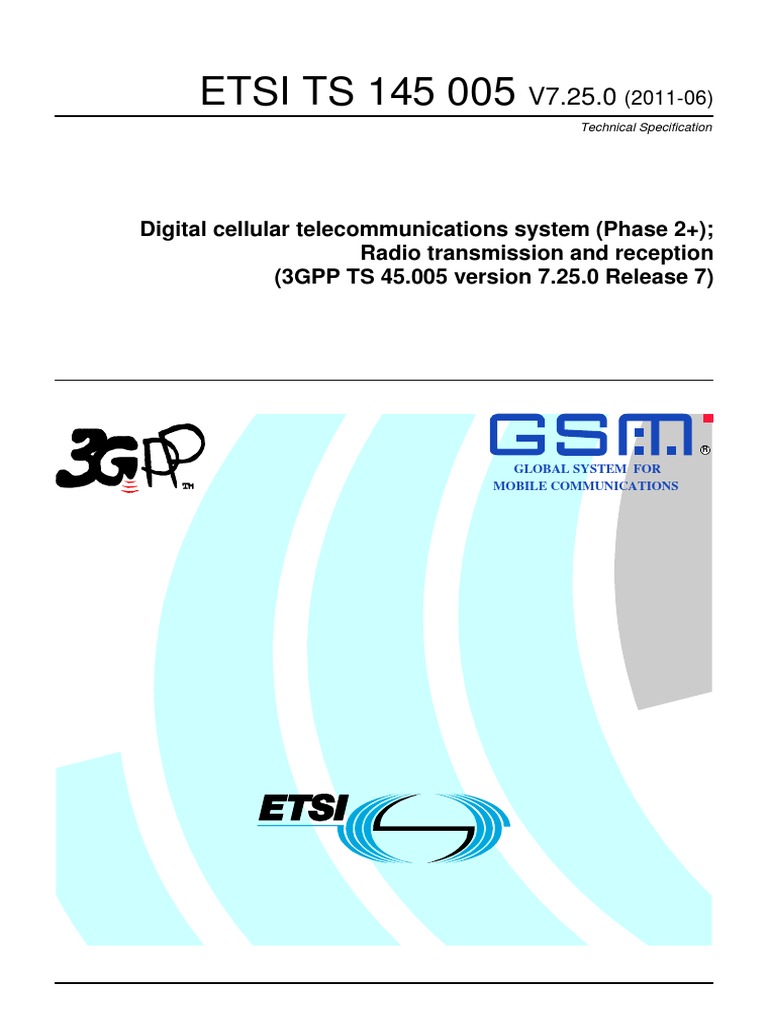 3gpp - ts45.005 MS BTS Spe | PDF | 3 Gpp | General Packet Radio Service