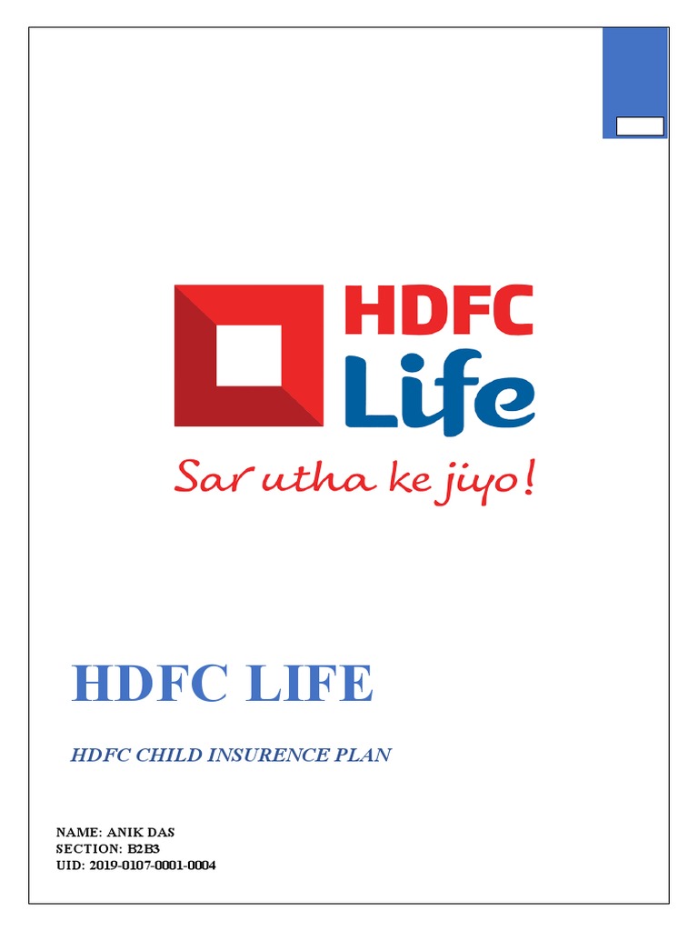 HDFC Life: HDFC Child Insurence Plan | PDF | Insurance | Non Bank ...