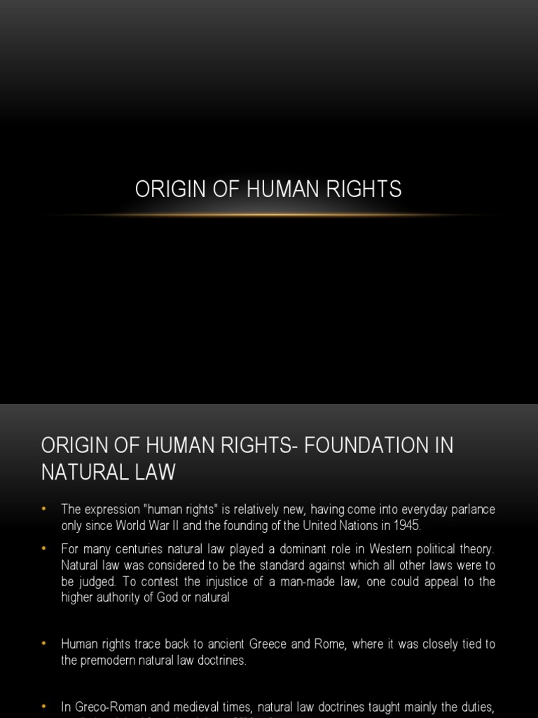Origin of Human Rights | PDF | Natural Law | Liberty