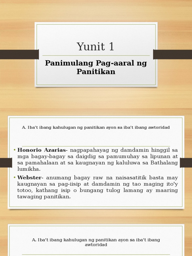Yunit 1 | PDF