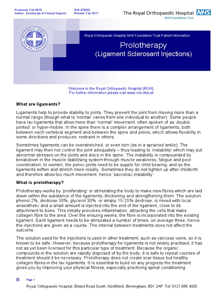 076 Prolotherapy v2 | PDF | Pelvis | Vertebral Column