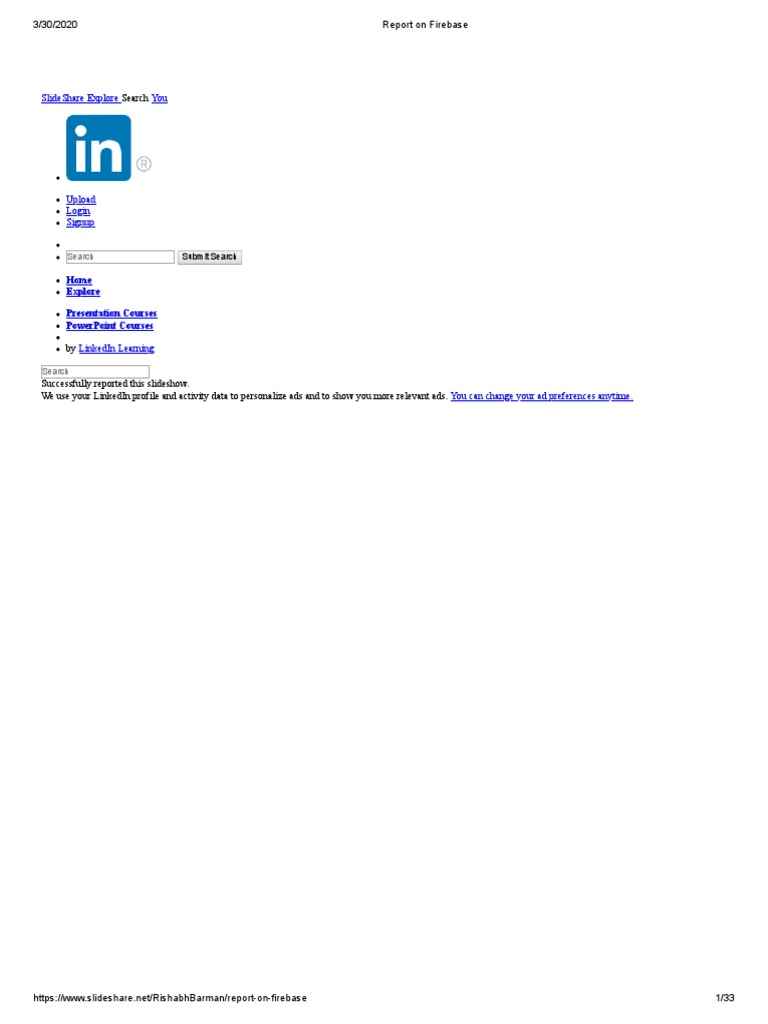 Report On Firebase | PDF | Mobile App | Web Application