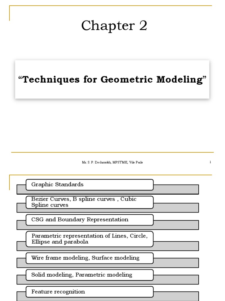 2 Techniques For Geometric Modeling Pdf Geometry Space