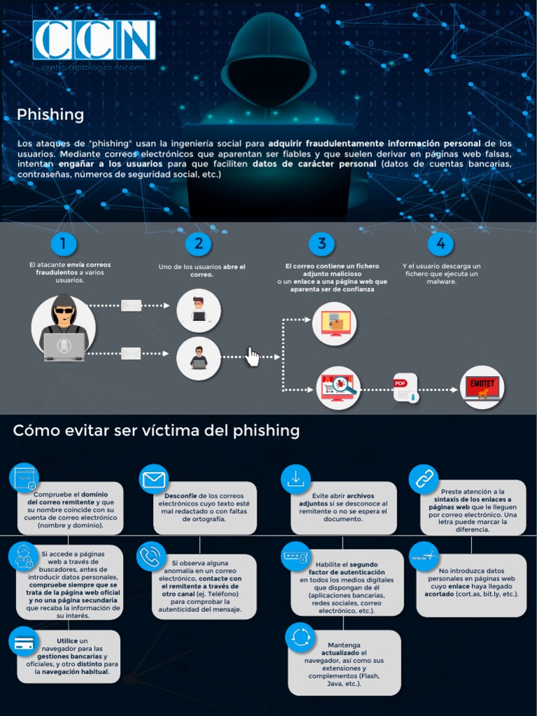 Infografía Phishing CCN | PDF | Suplantación de identidad | Página web