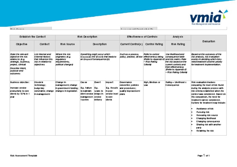 Risk Assessment Template: Cause Event Impact | PDF | Risk | Risk Assessment