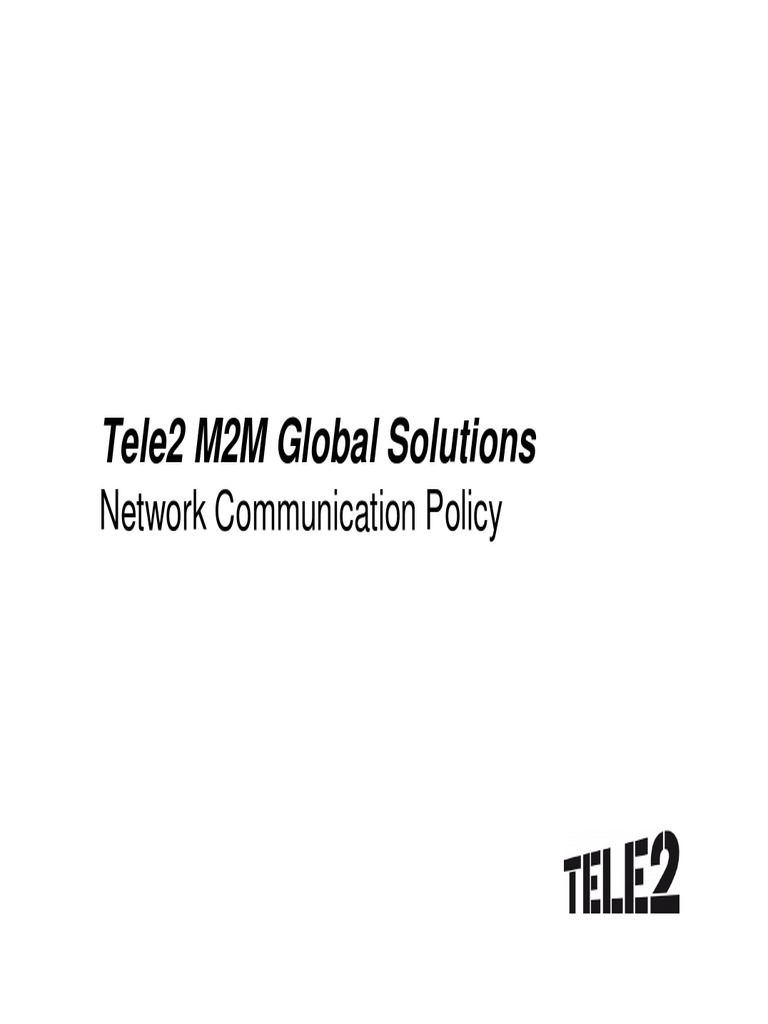 Tele2 M2M Network Policy Guide | PDF | Computer Network | Modem