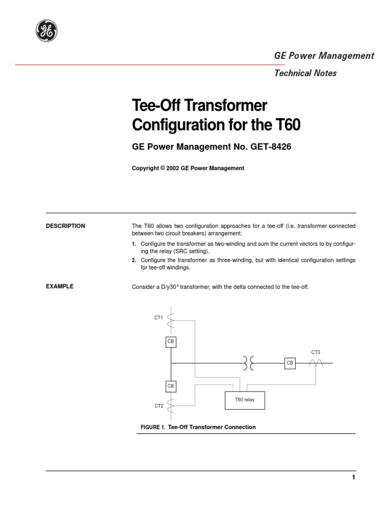 Configuracion Ajuste Diferencial T60 GE PDF | PDF | Transformer | Power ...