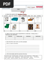 In My House Furniture Goods Pictionary Poster Vocabulary Worksheet | PDF