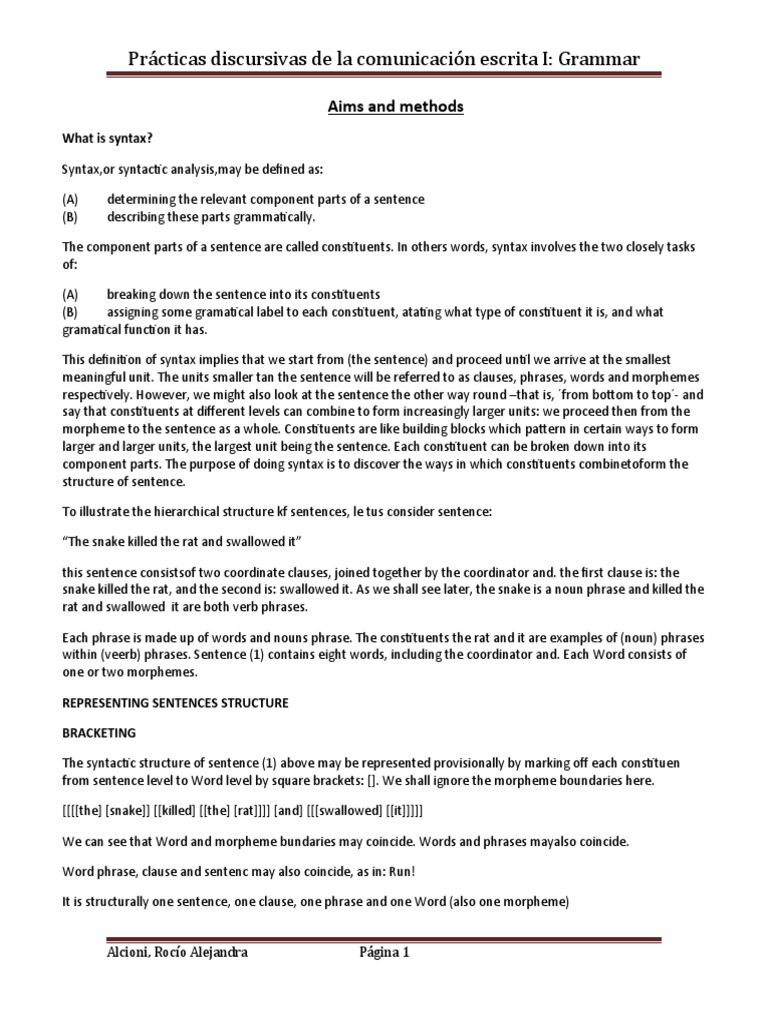 Aims and Methods | PDF | Phrase | Clause