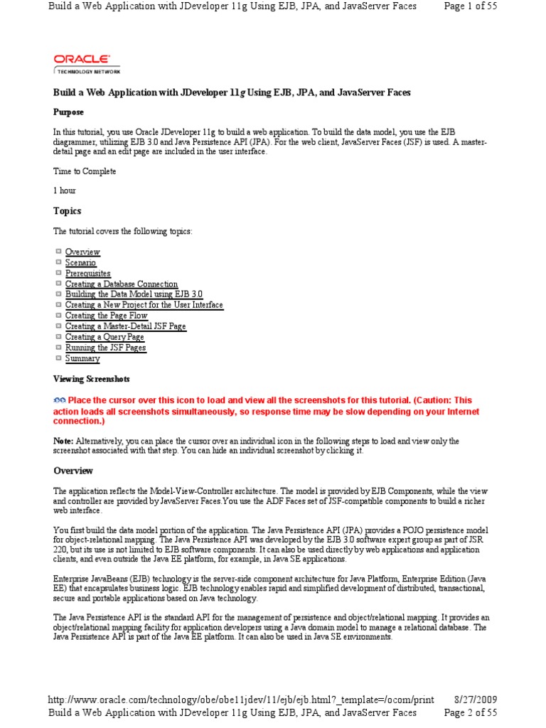 Jdeveloper Ejb Application | Download Free PDF | Enterprise Java Beans | Java Platform