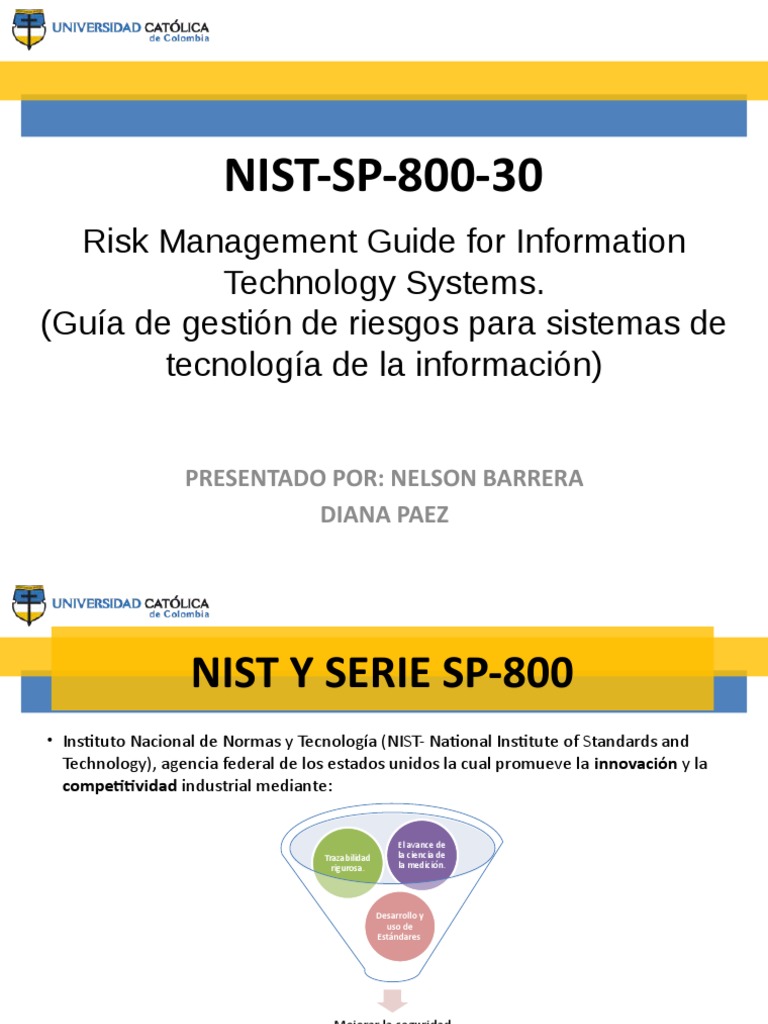 Nist SP 800 30 | PDF | Instituto Nacional de Estándares y Tecnología ...