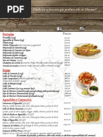 Menu Ecuaviche | PDF | Mariscos | Mariscos