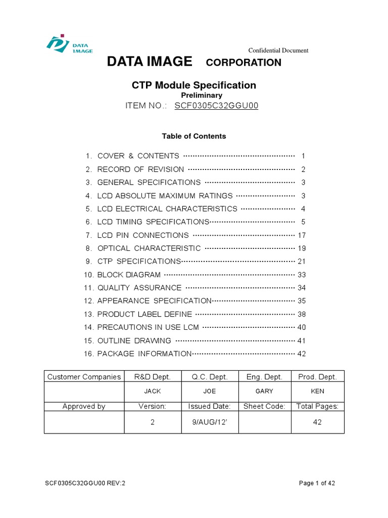Data Image: Corporation CTP Module Specification | PDF | Digital ...