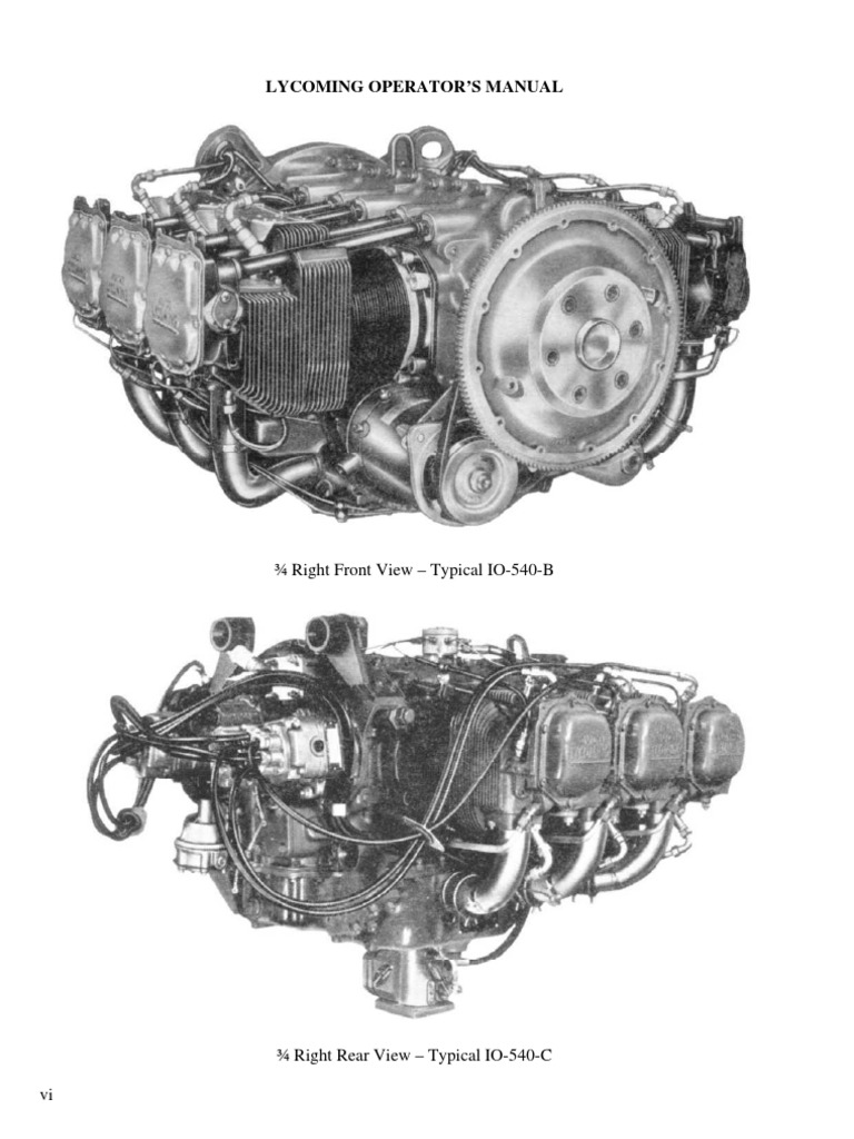 Lycoming IO-540 Engine Manual | PDF | Carburetor | Fuel Injection