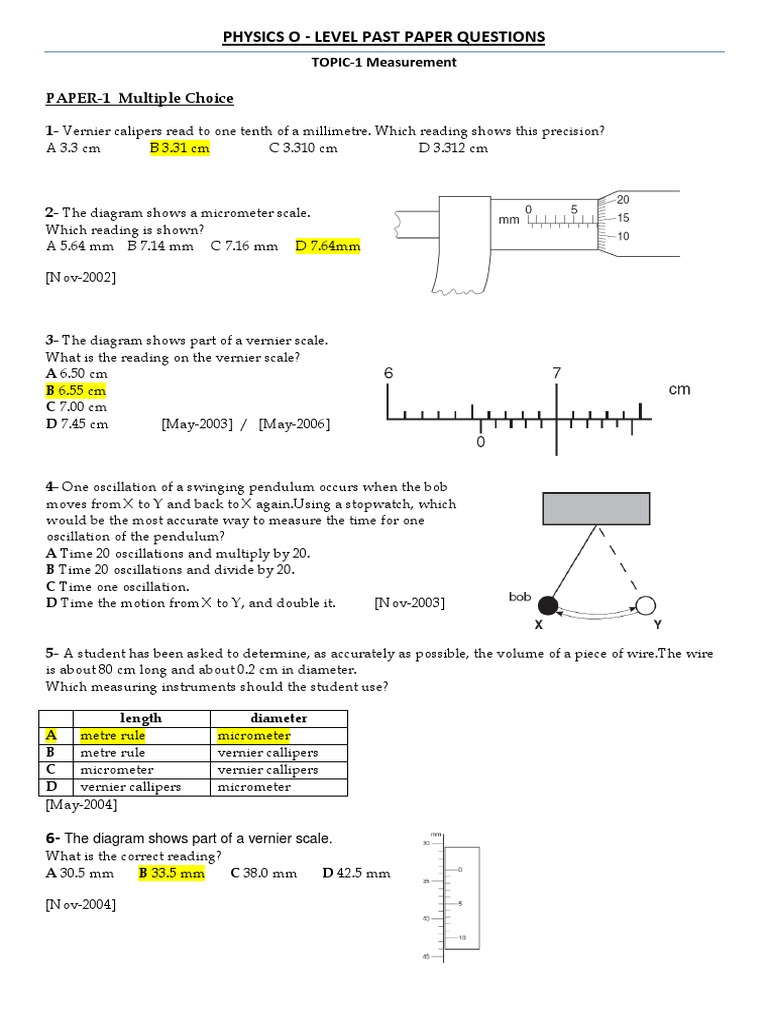 o Level Worksheets PHYSICS PDF | PDF | Density | Weight