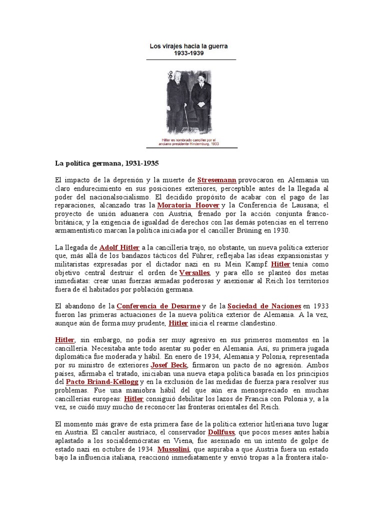 Expansion Alemana | PDF | Adolf Hitler | Alemania nazi