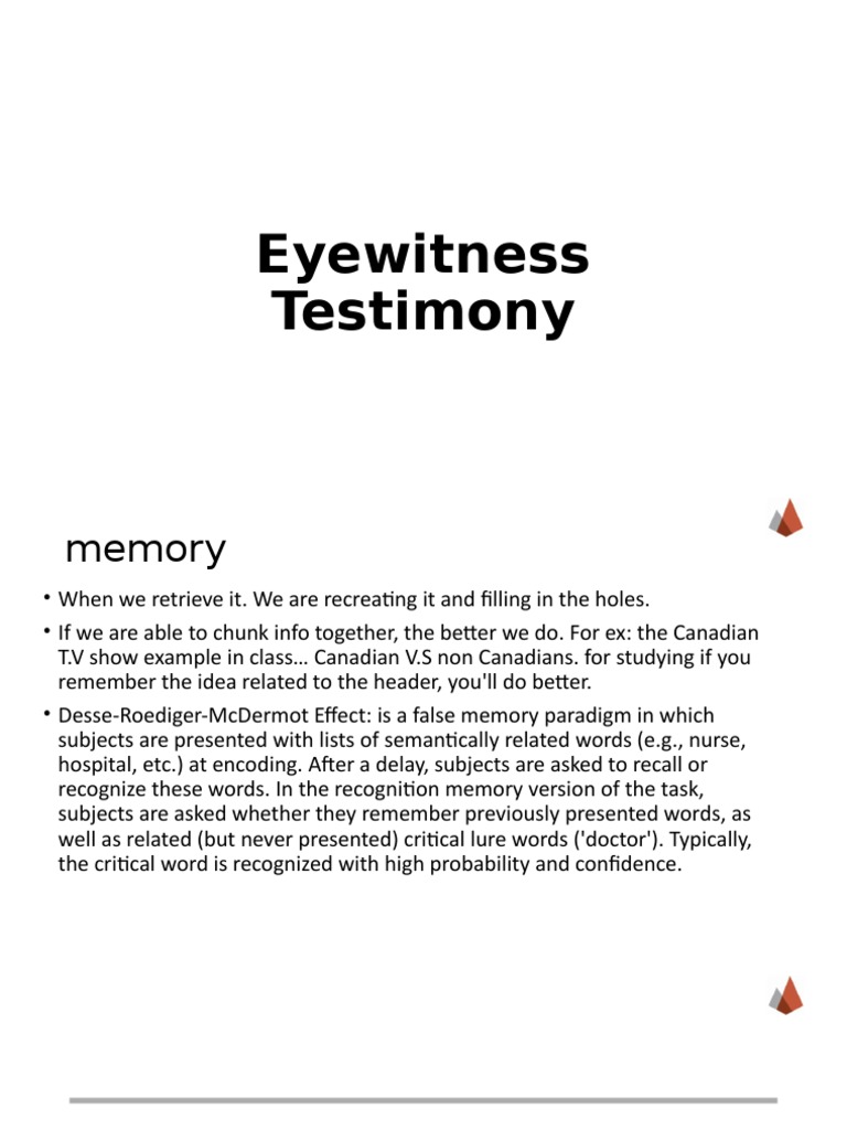 Understanding Eyewitness Memory | PDF | Schema (Psychology) | Memory