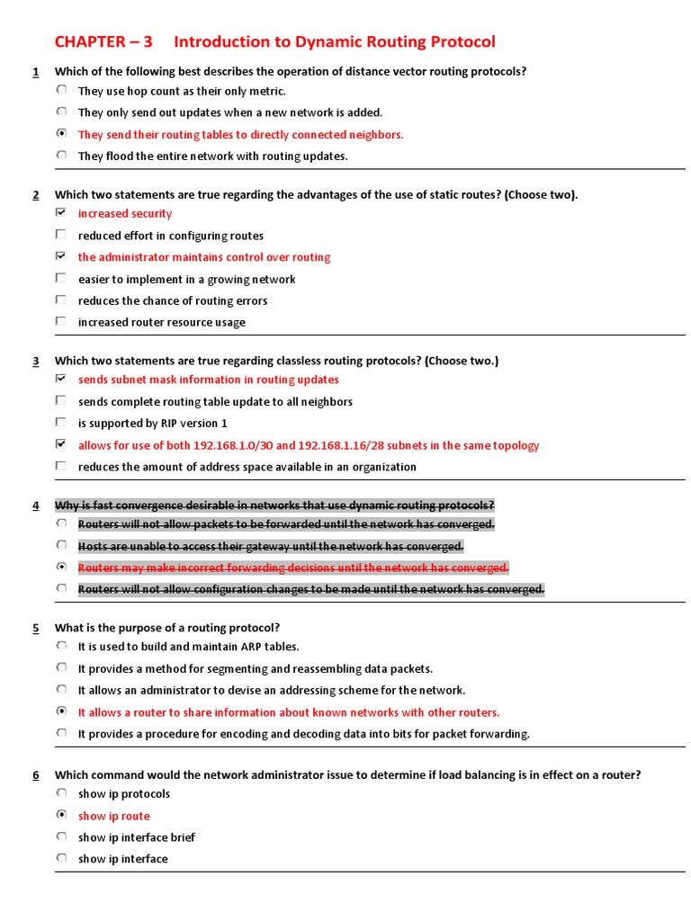 CHAPTER - 3 Introduction To Dynamic Routing Protocol | PDF | Routing | Router (Computing)