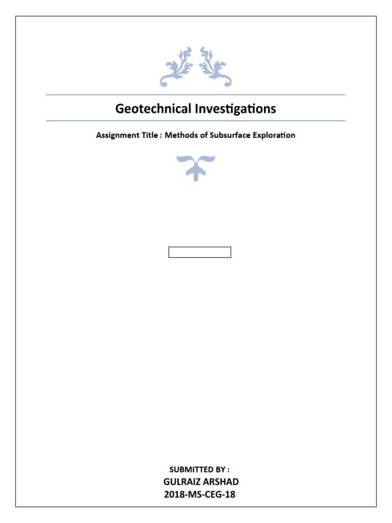 Subsurface Exploration Methods | PDF | Drilling Rig | Borehole