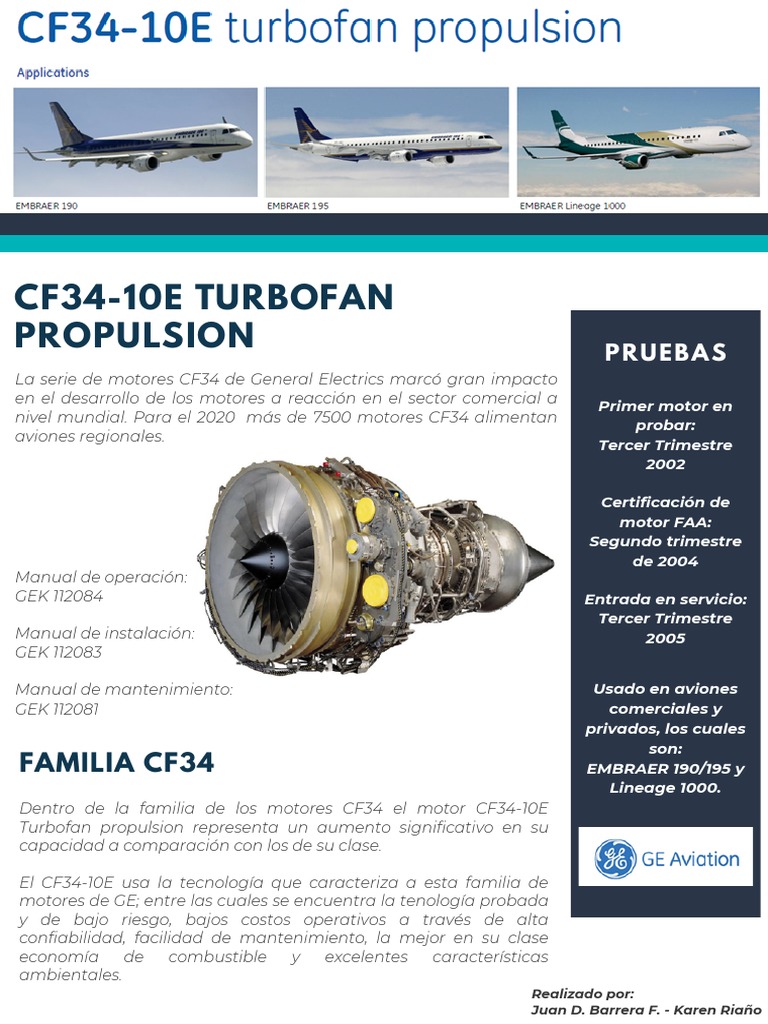 Ficha Técnica CF34-10E PDF | PDF | Motor a reacción | Motor de ...