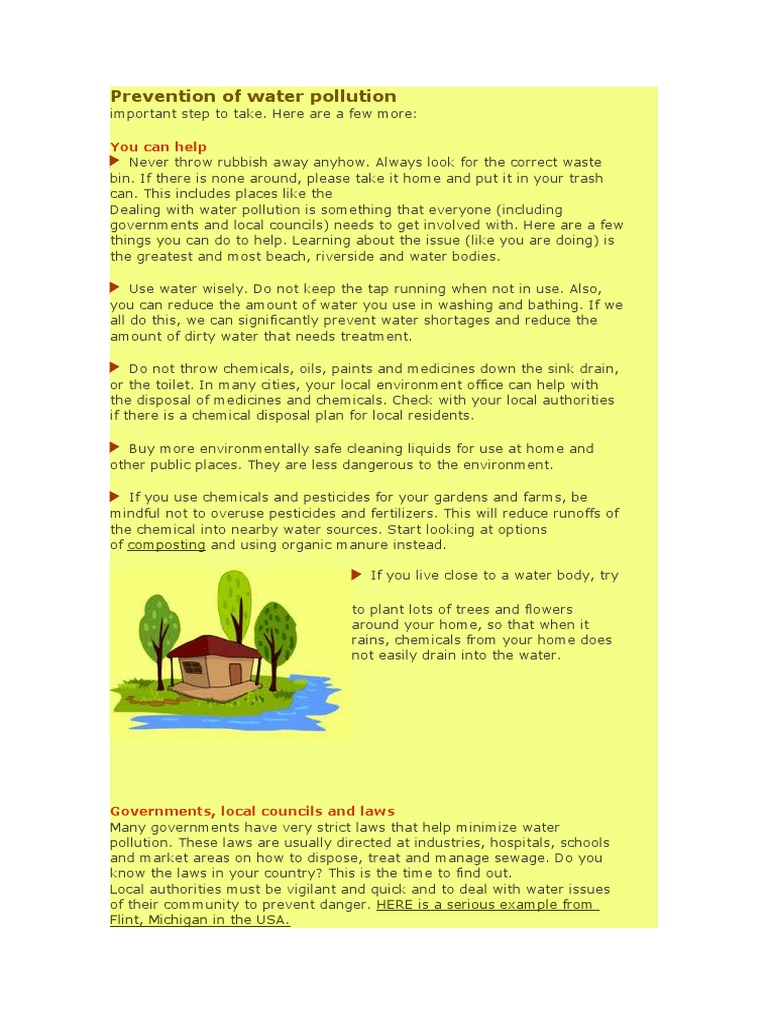 Prevention of Water Pollution | PDF | Water Pollution | Septic Tank