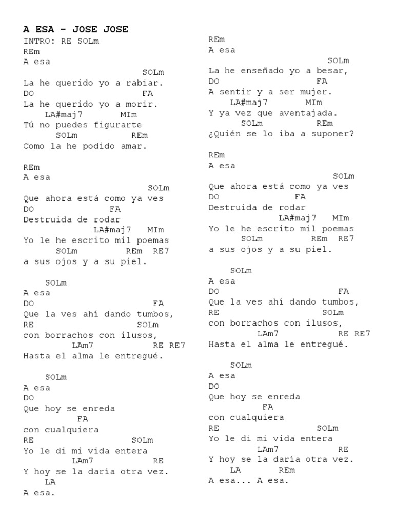 A Esa - Jose Jose | PDF