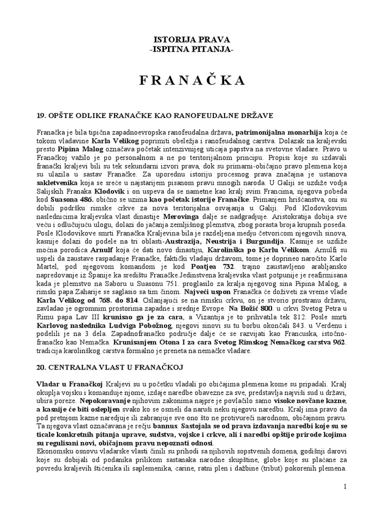 Opsta Istorija - Skripta - Pravni Fakultet | PDF