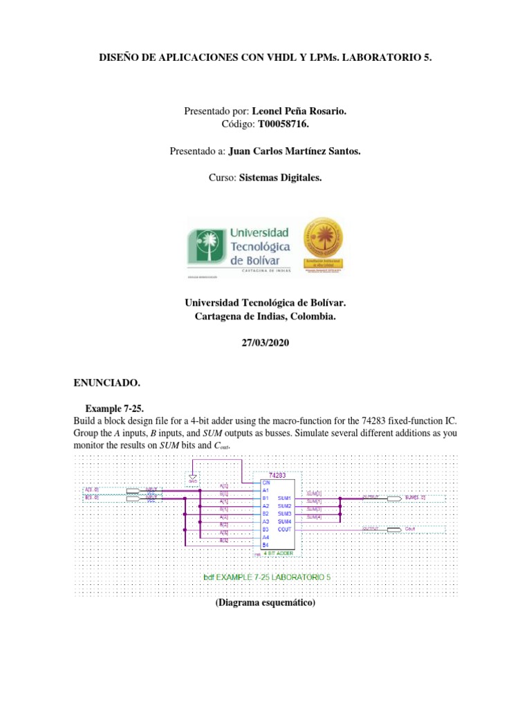 DISEÑO DE APLICACIONES CON VHDL Y LPMs | Descargar gratis PDF | Vhdl | Software