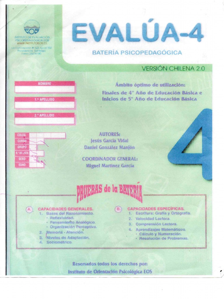 Evalua Protocolo PDF | PDF