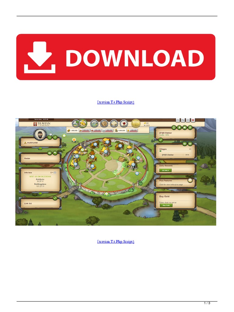 Travian t4 PHP Script PDF | PDF | Php | Computing