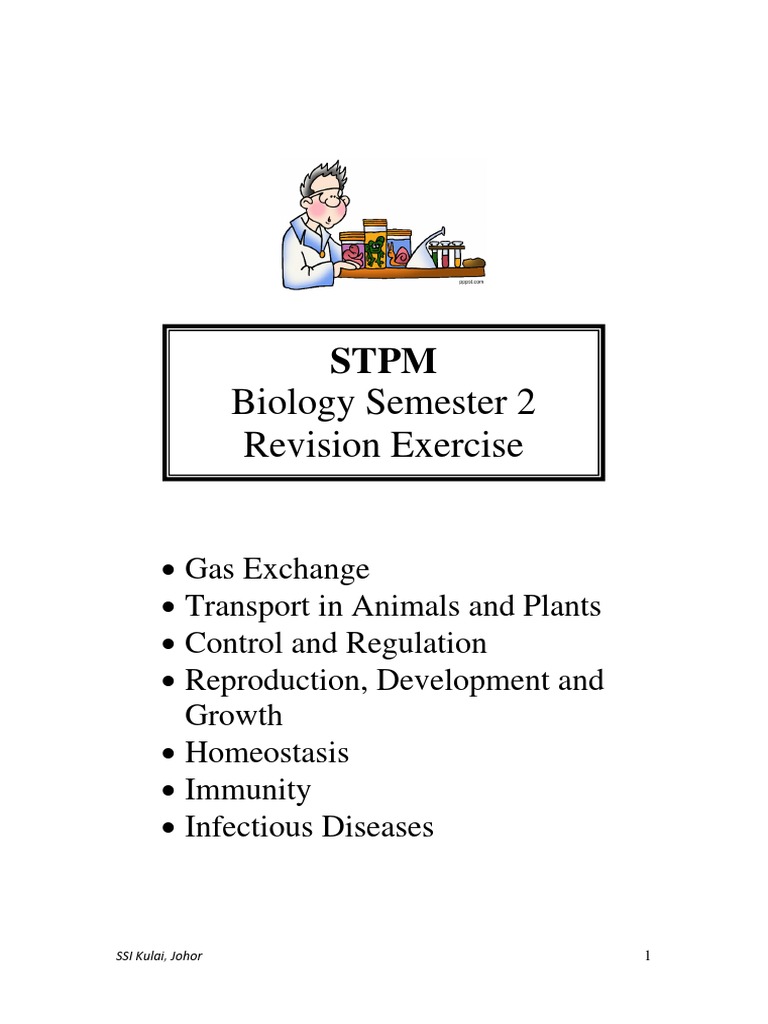 STPM Biology Semester 2 Revision Exercis | PDF | Physiology | Biology