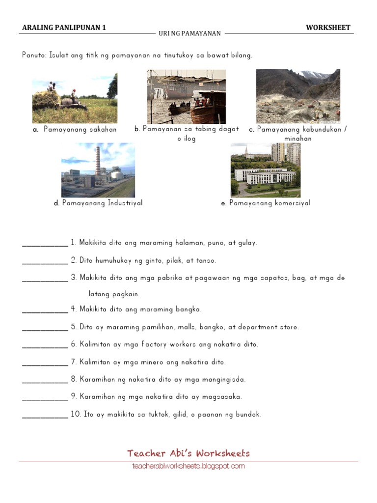 AP 1 - Uri NG Pamayanan - 1 | PDF