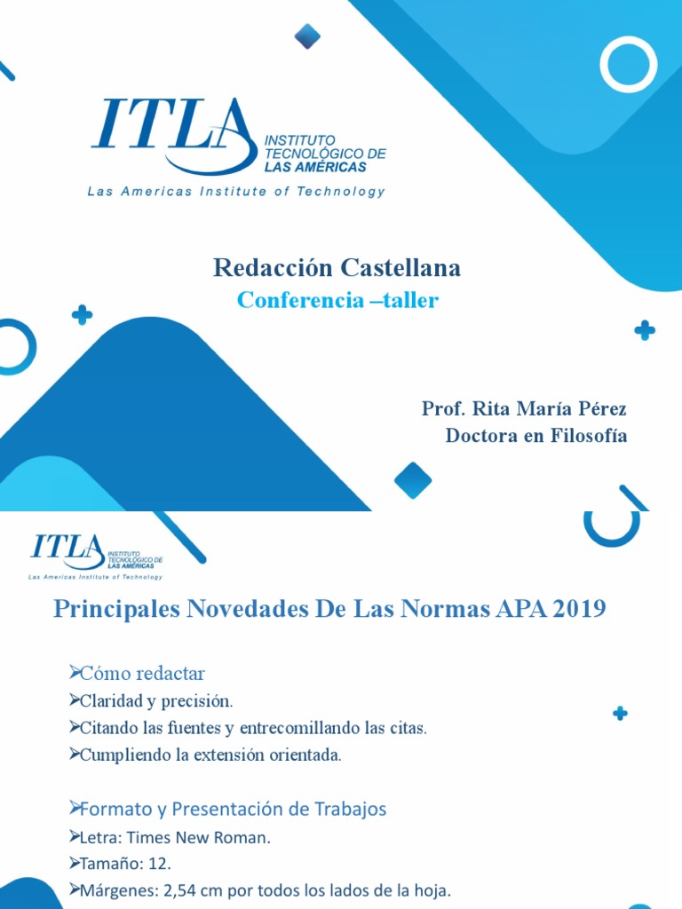 Presentación ITLA | PDF | Predicado (Gramática) | Asunto (gramática)